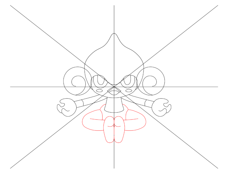 How to draw Pokémon Meditite in 10 steps · Windingpathsart.com
